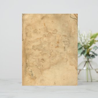Vintage Old Tea Stained Letterhead | Zazzle