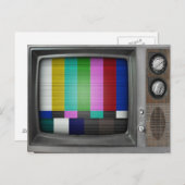 Vintage Old TV Retro Nostalgia Postcard | Zazzle
