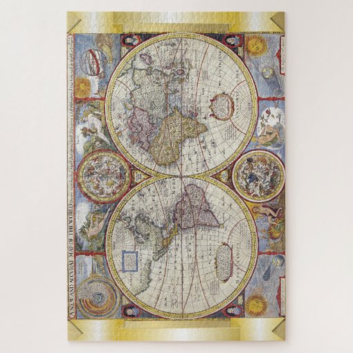 Vintage Old World map Jigsaw Puzzle | Zazzle
