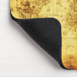 Vintage old world map mouse pad | Zazzle