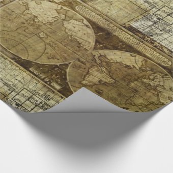 Vintage old world Maps Antique maps Pattern Wrapping Paper | Zazzle