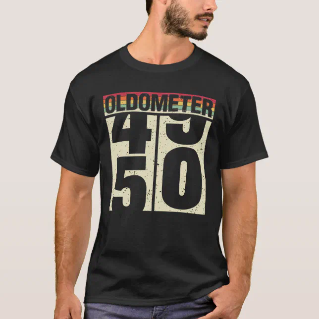 Vintage Oldometer 50 Years Old 50th Birthday Men W T Shirt Zazzle