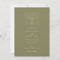 Vintage Olive Green Love Tree Wedding Invitation | Zazzle