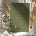 Vintage Olive Green Love Tree Wedding Invitation | Zazzle