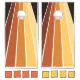 Vintage Orange Yellow Retro Stripe Cornhole Set | Zazzle