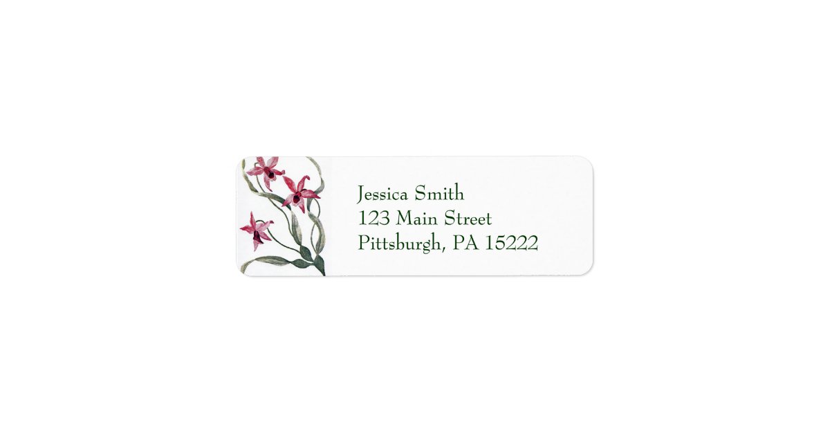 Vintage Orchid Address Labels | Zazzle