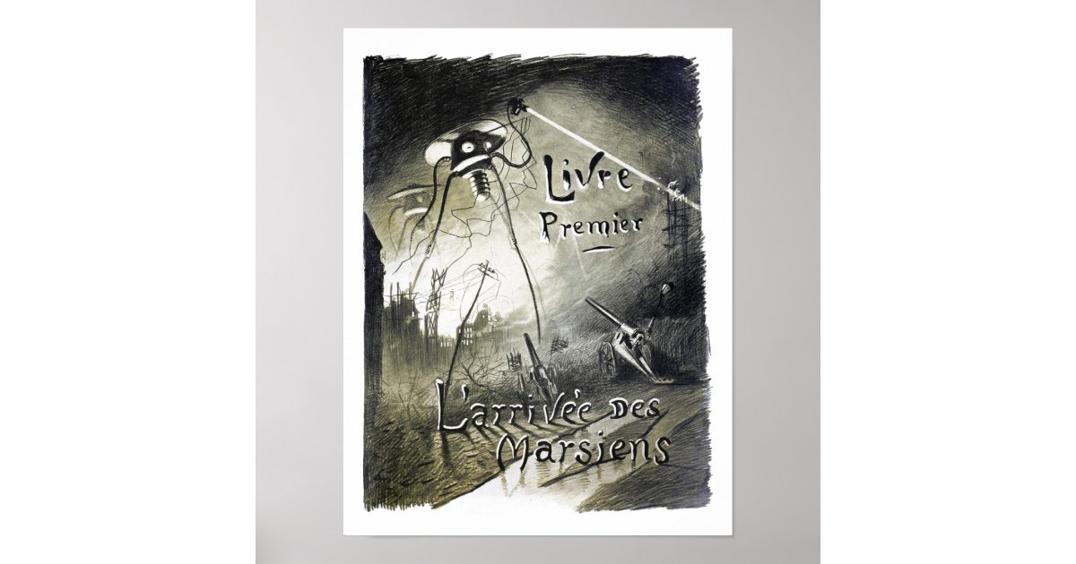Vintage original alien invasion 28"×20" poster | Zazzle