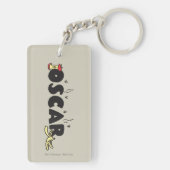 Vintage Oscar in Trash Can Keychain | Zazzle