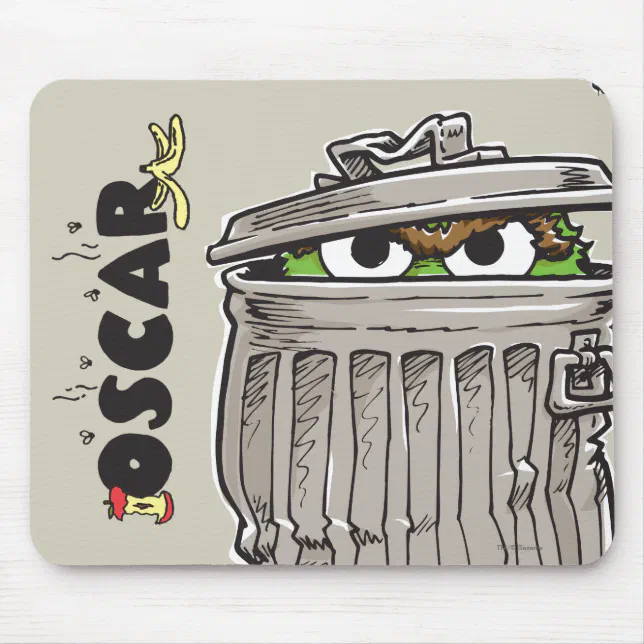 Vintage Oscar in Trash Can Mouse Pad | Zazzle