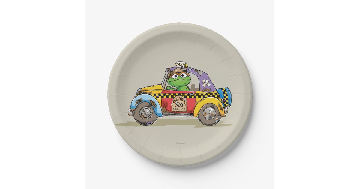Vintage Oscar's Taxi Service Paper Plates | Zazzle