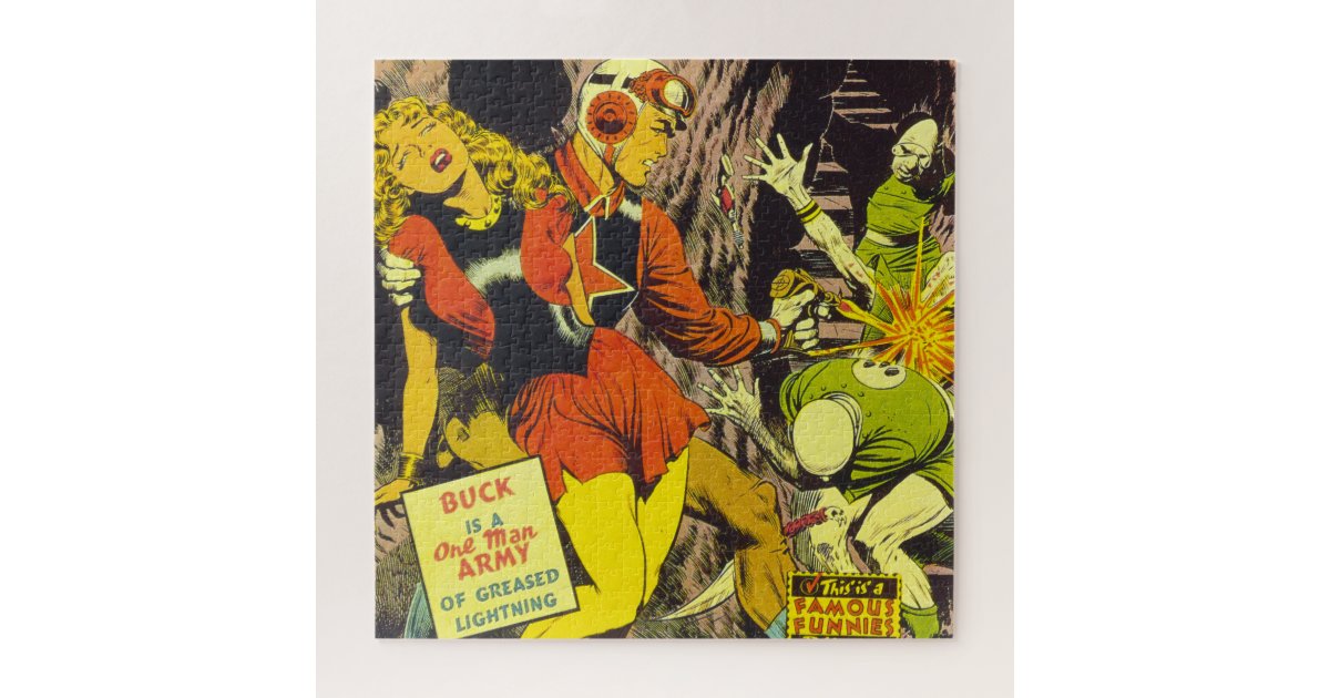 Vintage Outer Space Rescue Jigsaw Puzzle | Zazzle