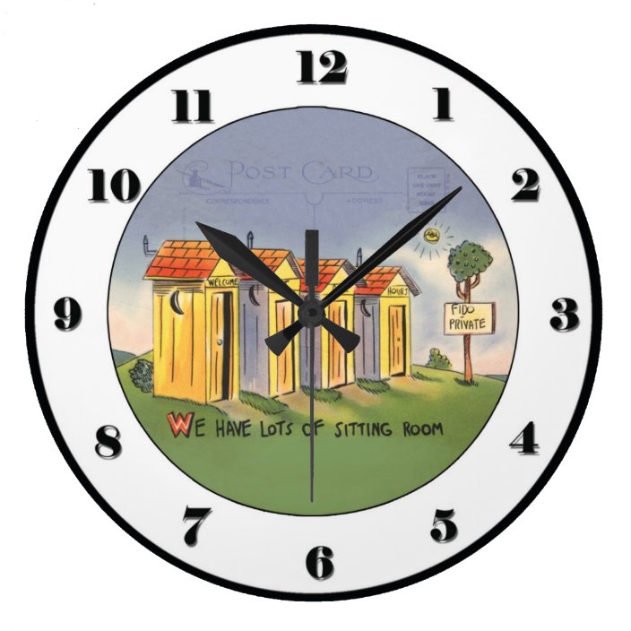 Vintage Outhouse Clock | Zazzle.com