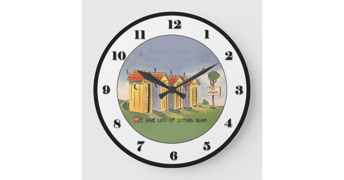 Vintage Outhouse Clock | Zazzle