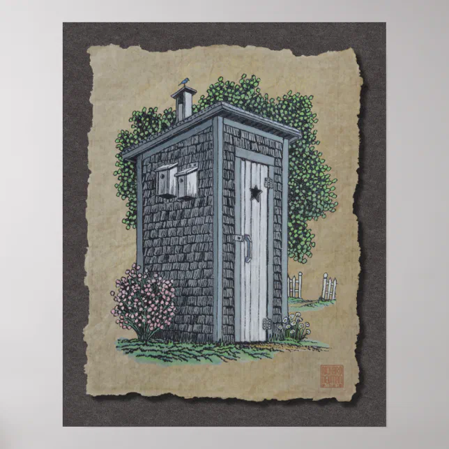 Vintage Outhouse Poster | Zazzle