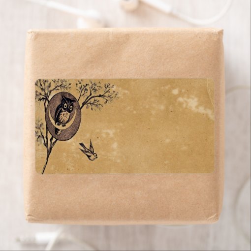 Vintage Owl Avery Label | Zazzle