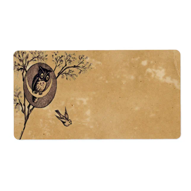 Vintage Owl Avery Label | Zazzle