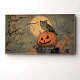 Vintage Owl on Jack-o'-Lantern Poster | Zazzle