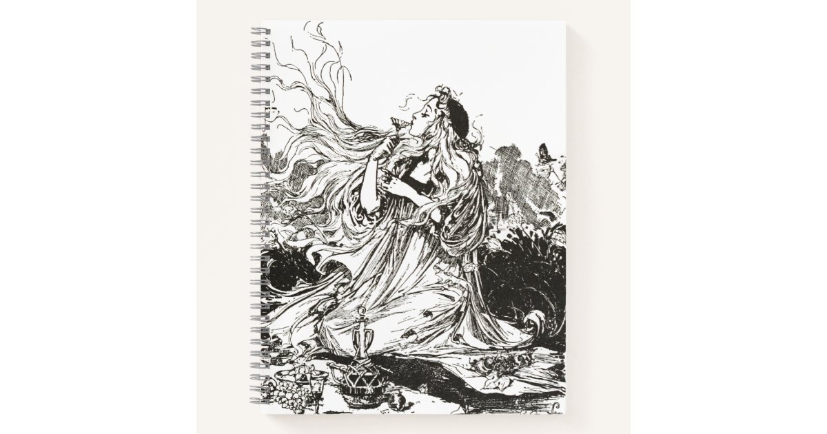 Vintage Oz Art Nouveau Goddess "Polychrome" Notebook | Zazzle