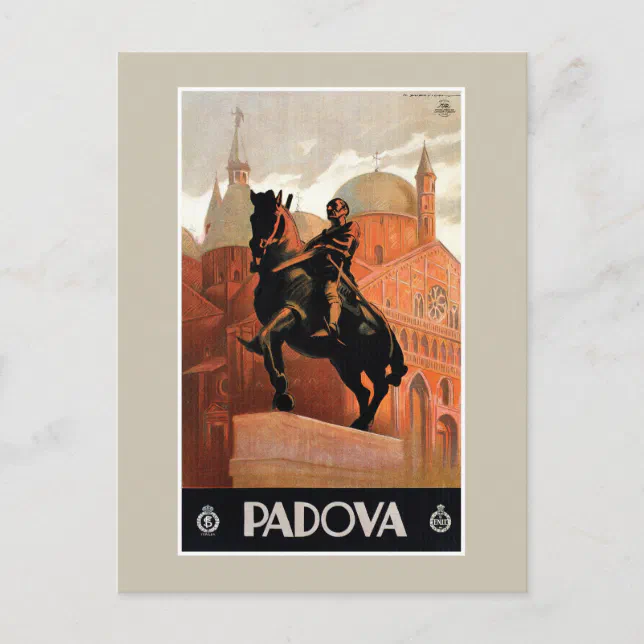 Vintage Padua Padova Italian travel Postcard | Zazzle