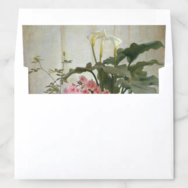 Vintage Painting Side of a Greenhouse by Lambdin Envelope Liner | Zazzle