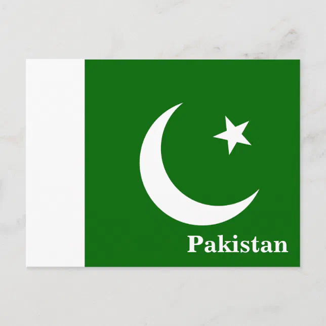 Vintage Pakistan Flag Travel Tourism Postcard | Zazzle