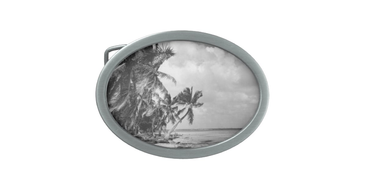 Vintage Palm Trees Belt Buckle | Zazzle