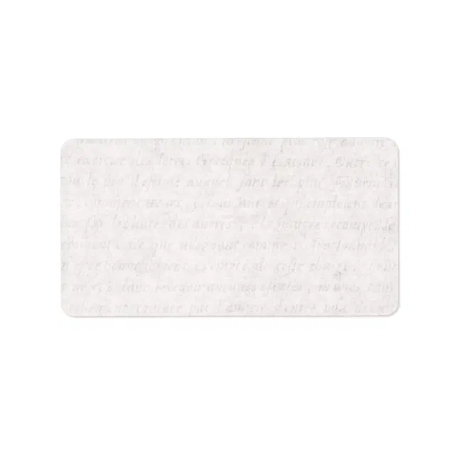 Vintage Paper Antique French Script Writing Blank Label | Zazzle