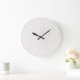Vintage Paper Antique French Script Writing Blank Large Clock | Zazzle
