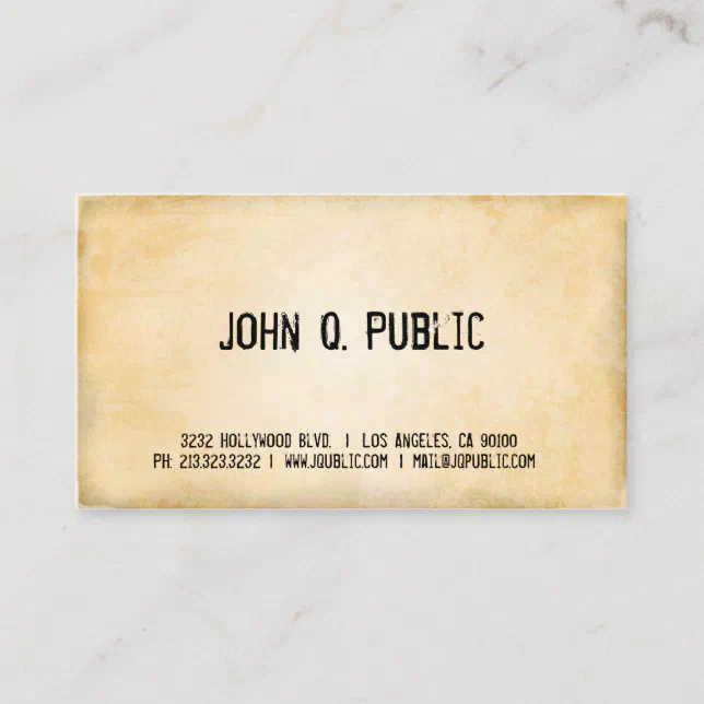 Vintage Paper Business Card | Zazzle