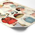 Vintage Paper Doll Poster | Zazzle