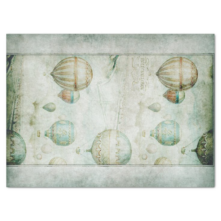 Vintage Parachute Junk Journal Ephemera Decoupage Tissue Paper | Zazzle