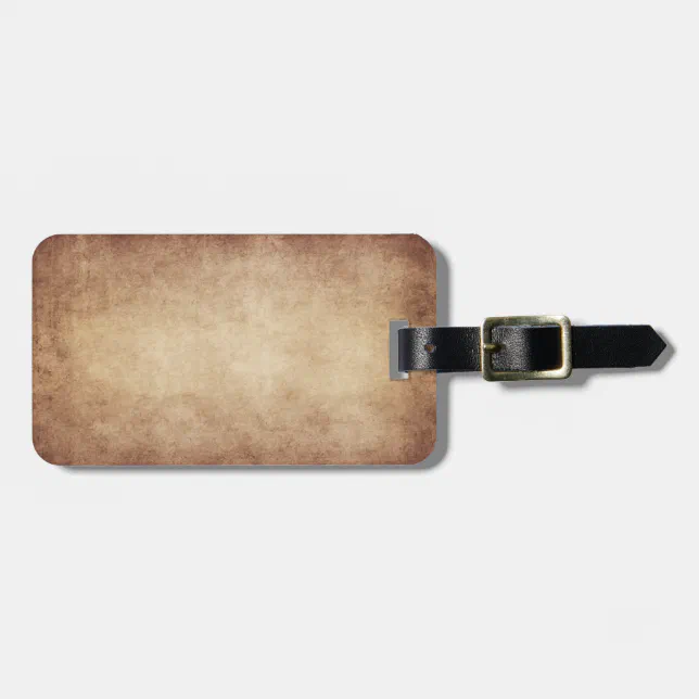 Vintage Parchment Antique Paper Background Custom Luggage Tag | Zazzle