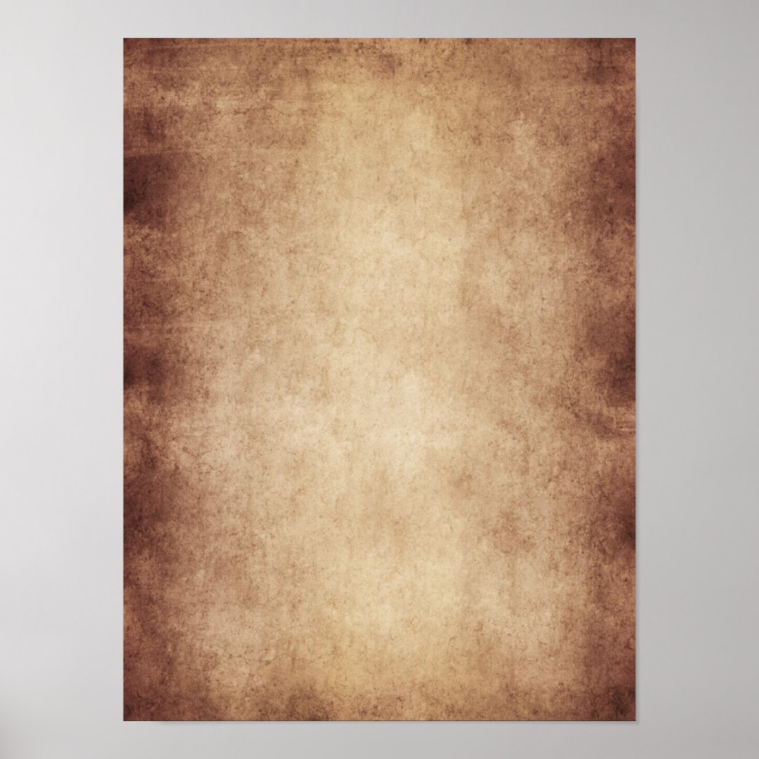 Vintage Parchment Antique Paper Background Custom Poster | Zazzle