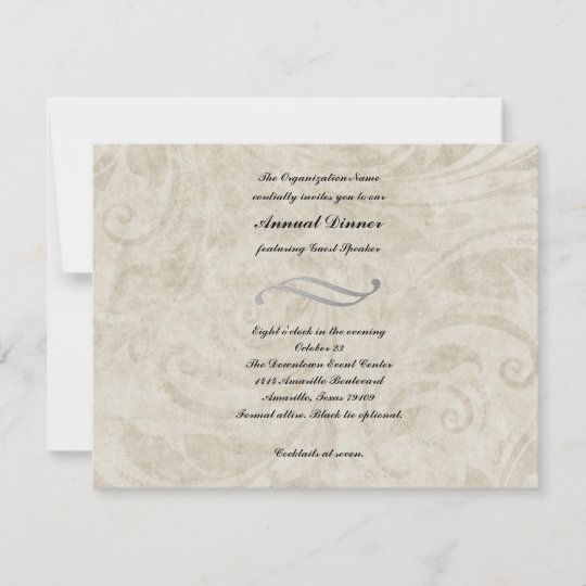 Vintage Parchment Design Dinner Invitation | Zazzle.com