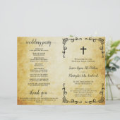 Vintage Parchment Holy Matrimony Wedding Program | Zazzle