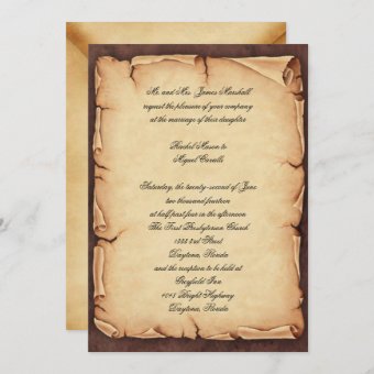 Vintage Parchment Invitation | Zazzle
