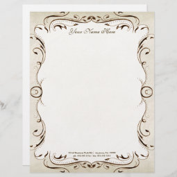 Vintage Parchment Look Letterhead Resume Paper | Zazzle