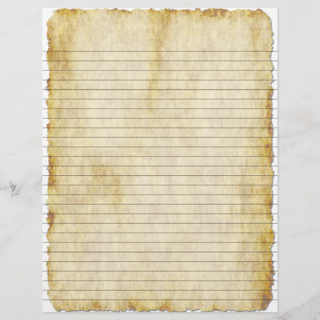 Vintage Parchment (Look) Lined Recipe Insert | Zazzle