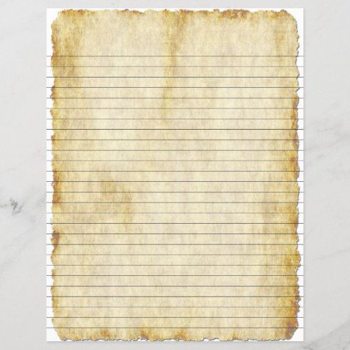 Vintage Parchment (Look) Lined Recipe Insert | Zazzle
