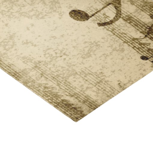Vintage Parchment Musical Notes Tissue Paper | Zazzle
