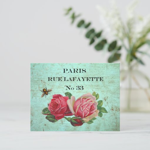 Vintage Paris Address Postcards | Zazzle
