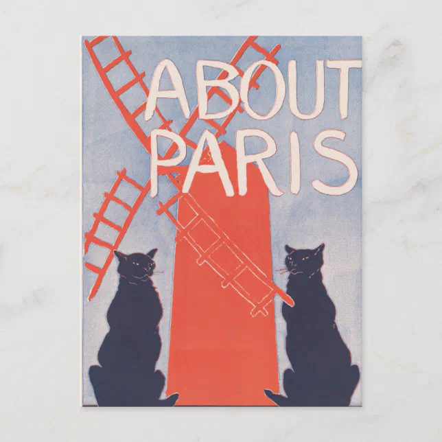 Vintage Paris Book Cover Postcard | Zazzle