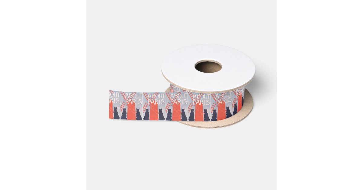 Vintage Paris Book Cover Satin Ribbon | Zazzle