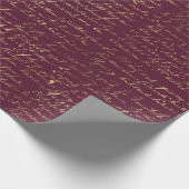 Vintage Paris Burgundy and Gold Calligraphy Wrapping Paper | Zazzle
