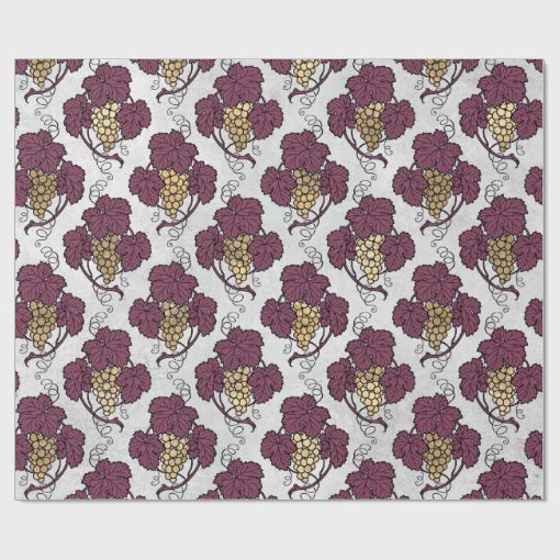 Vintage Paris Burgundy and Gold Grunge Wine Wrapping Paper | Zazzle