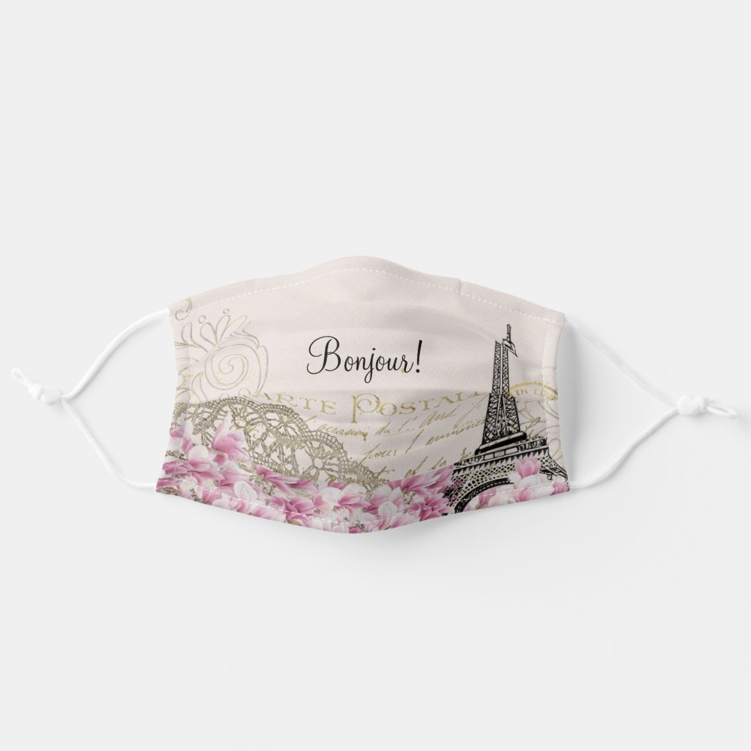 Vintage Paris Face Mask With Filter Insert Slot | Zazzle