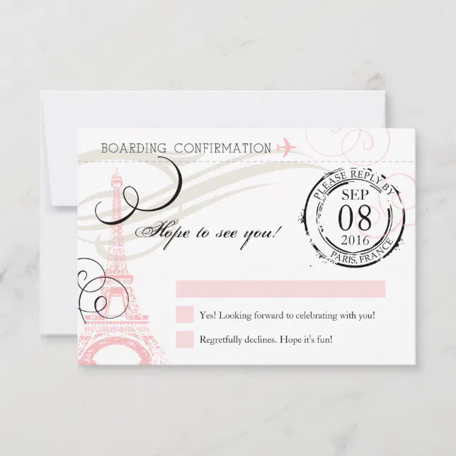 Vintage Paris France Birthday Party RSVP | Zazzle