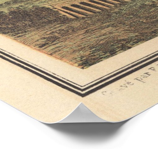 Vintage Paris France Monument Map (1882) Poster | Zazzle