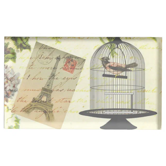 Vintage Paris French Theme Place Card Holder | Zazzle