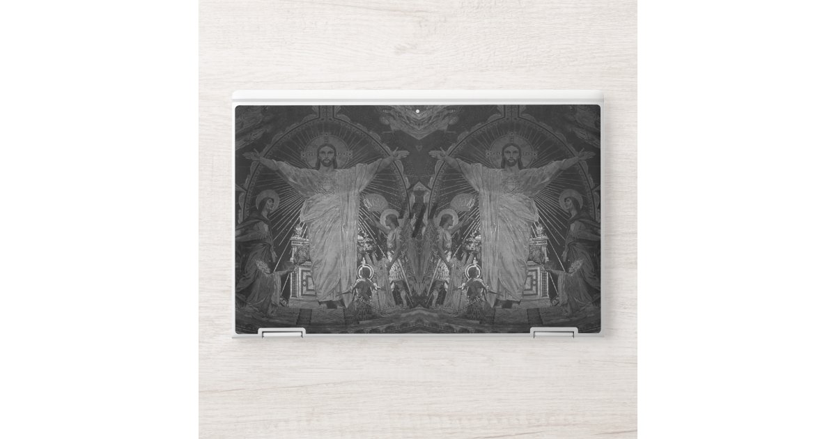 Vintage Paris Main mosaic Sacred Heart jesus Mouse HP Laptop Skin | Zazzle